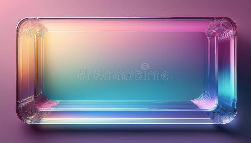 A User Interface Mockup Using Glassmorphism, with Semi-transparent ...