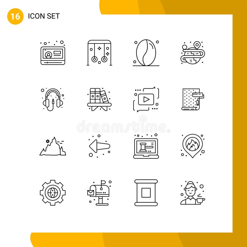 16 User Interface Outline Pack of Modern Signs and Symbols of Computer ...