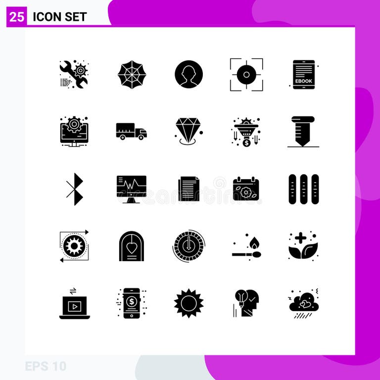 User Interface Pack of 25 Basic Solid Glyphs of Business, Electronic ...