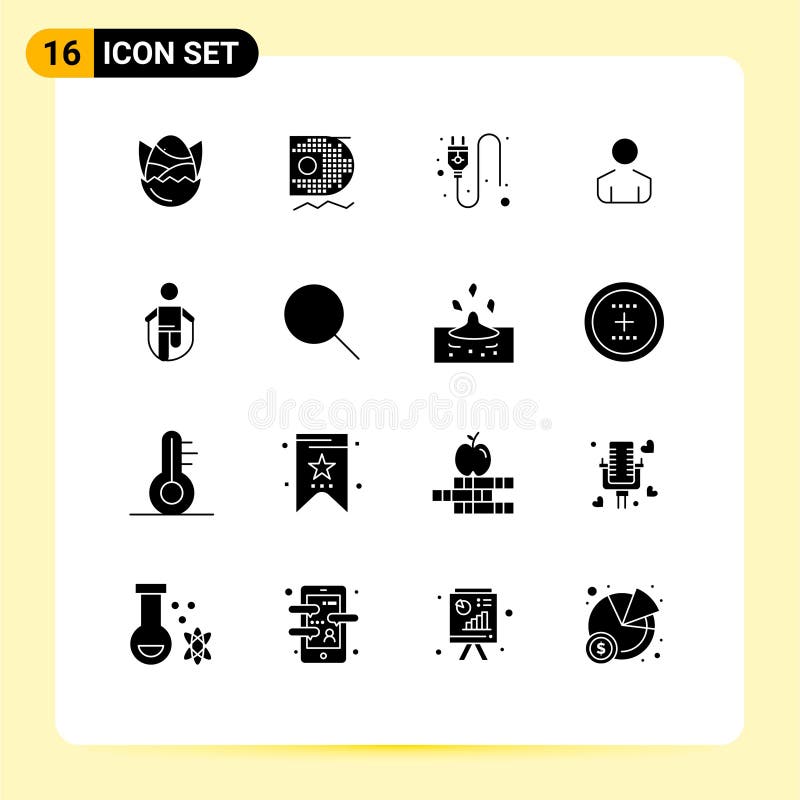 User Interface Pack of 16 Basic Solid Glyphs of Jumping, Activity ...