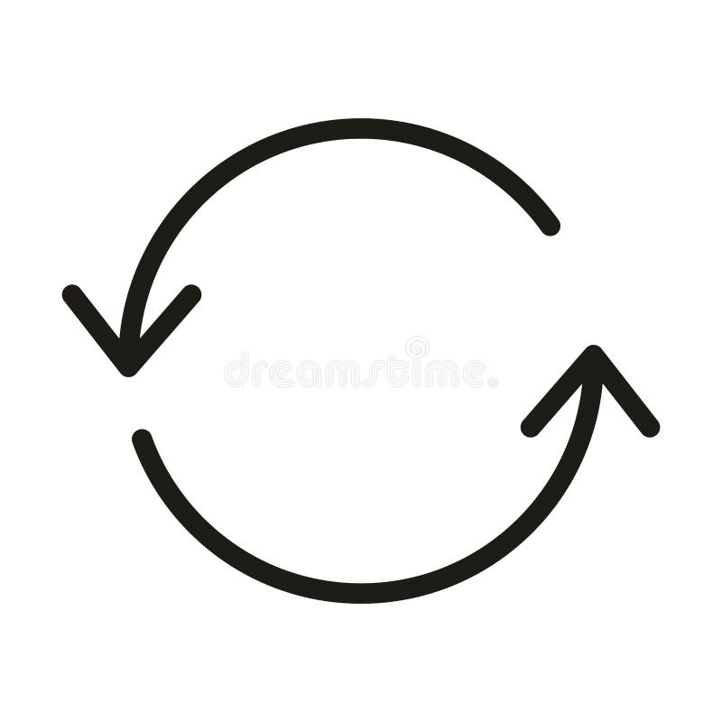 User Interface Reload Arrows Web and Mobile App Linear Style Stock ...