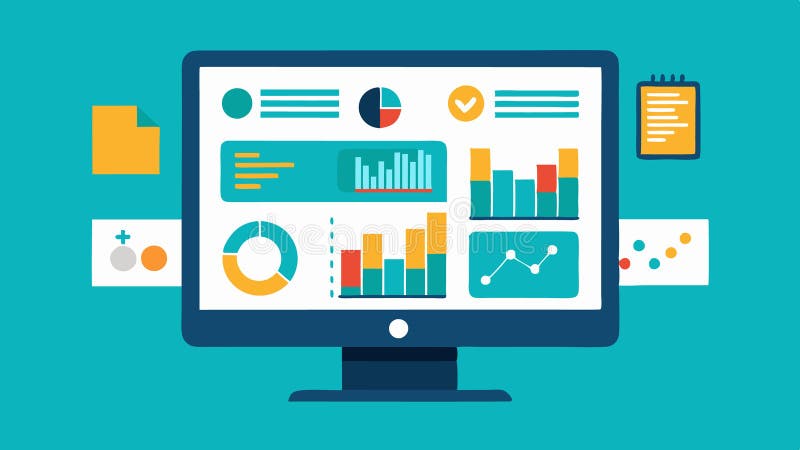 User Interface Screen a Computer Screen Displaying a Userfriendly Dashboard with Graphs Charts ...