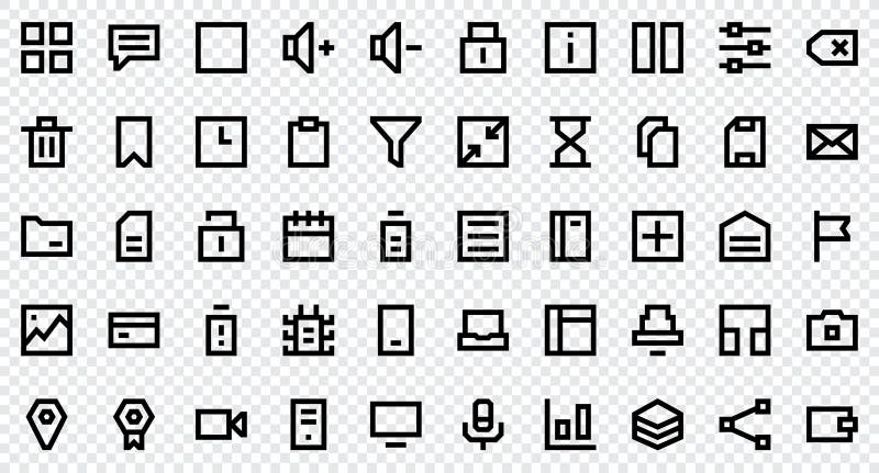 User Interface Set. Set Line Outline Icons. User Interface Symbols ...