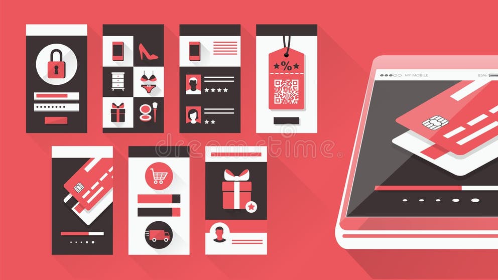 User interface stock vector. Illustration of coupon, credit - 48828152