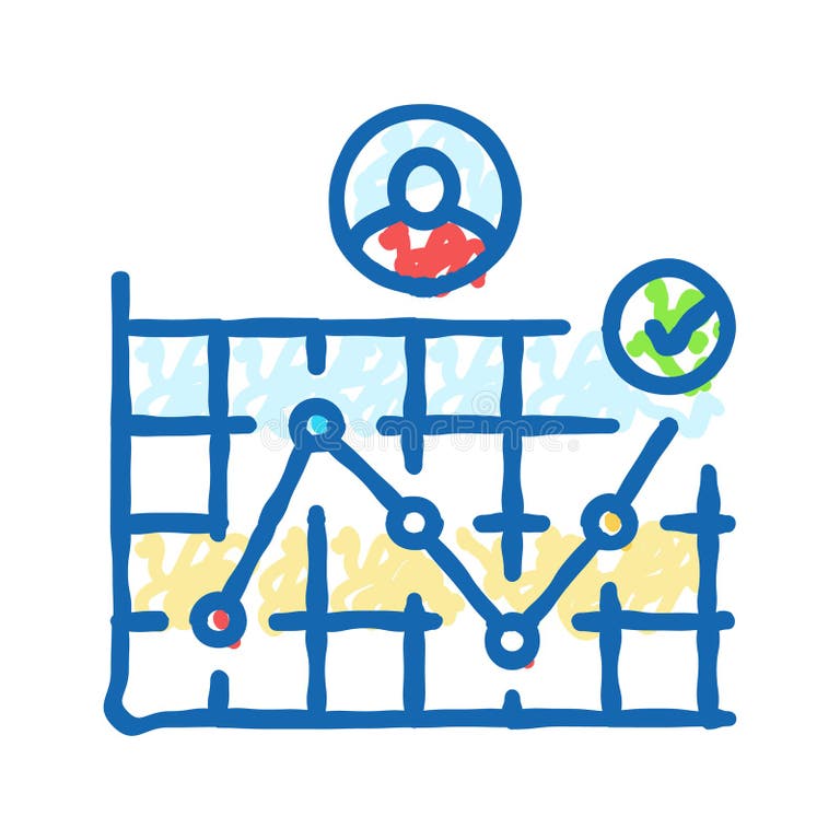 User Journey Map Ux Ui Design Icon Doodle Illustration Stock Vector - Illustration of computer ...