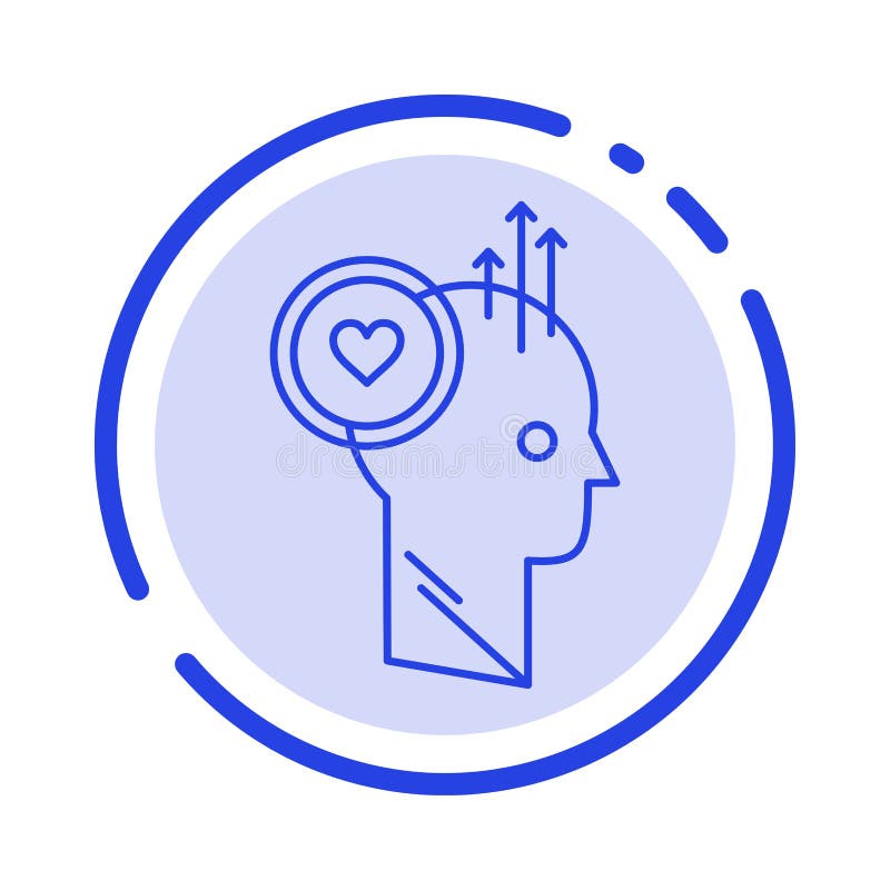 User, Like, Staff, Office, Idea Blue Dotted Line Line Icon Stock Vector ...