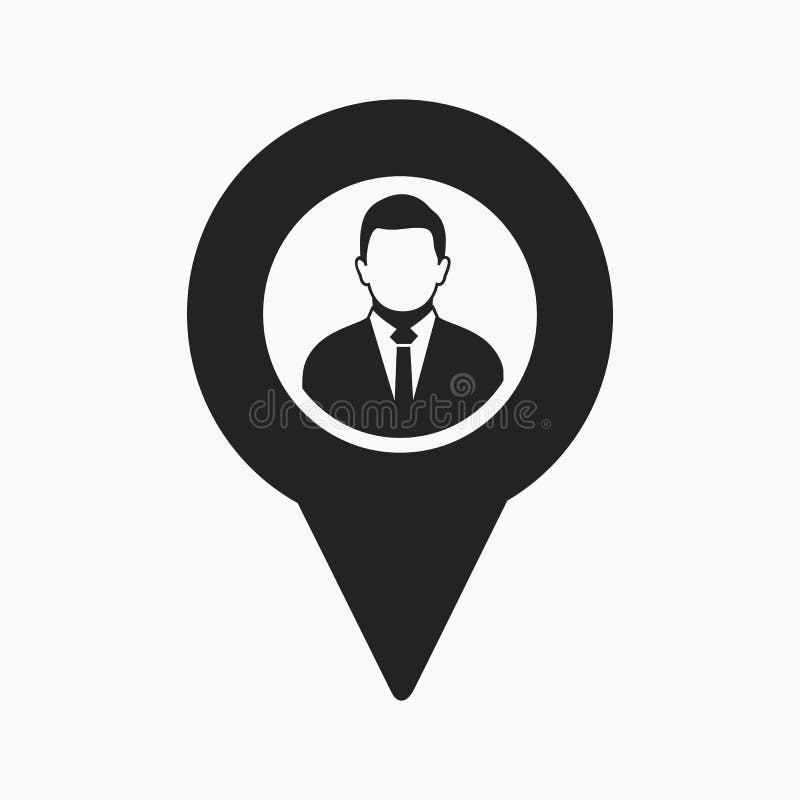 User location icon. stock vector. Illustration of person - 172422941