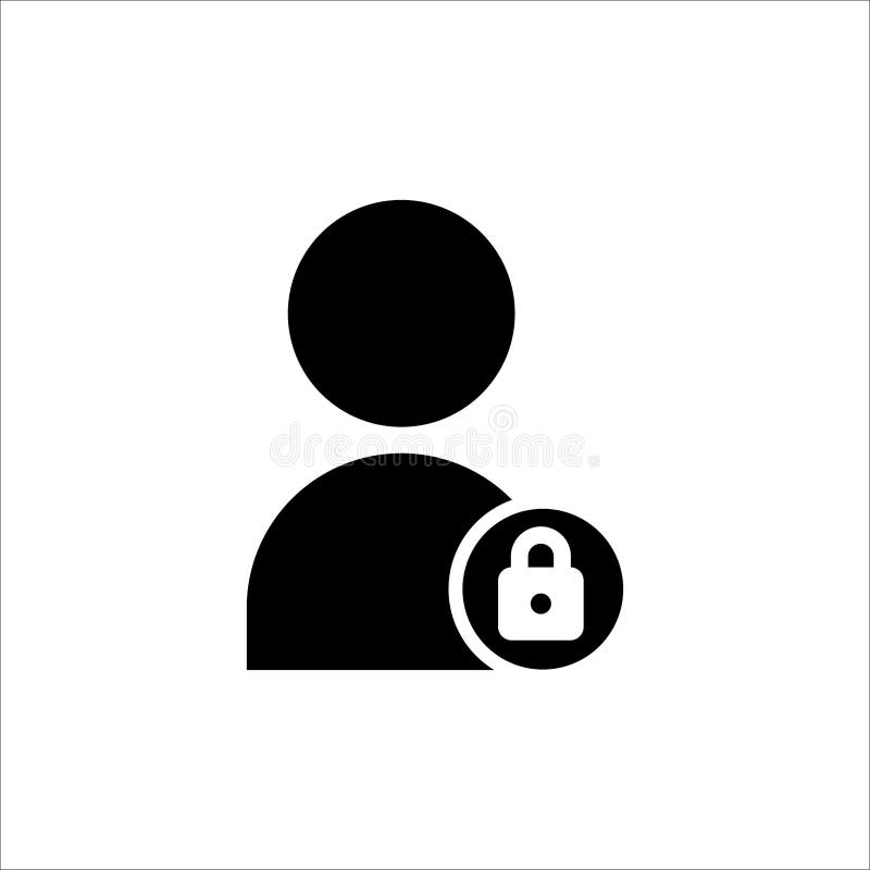 User Lock Icon. Admin Symbols. Editable Stroke Stock Vector ...