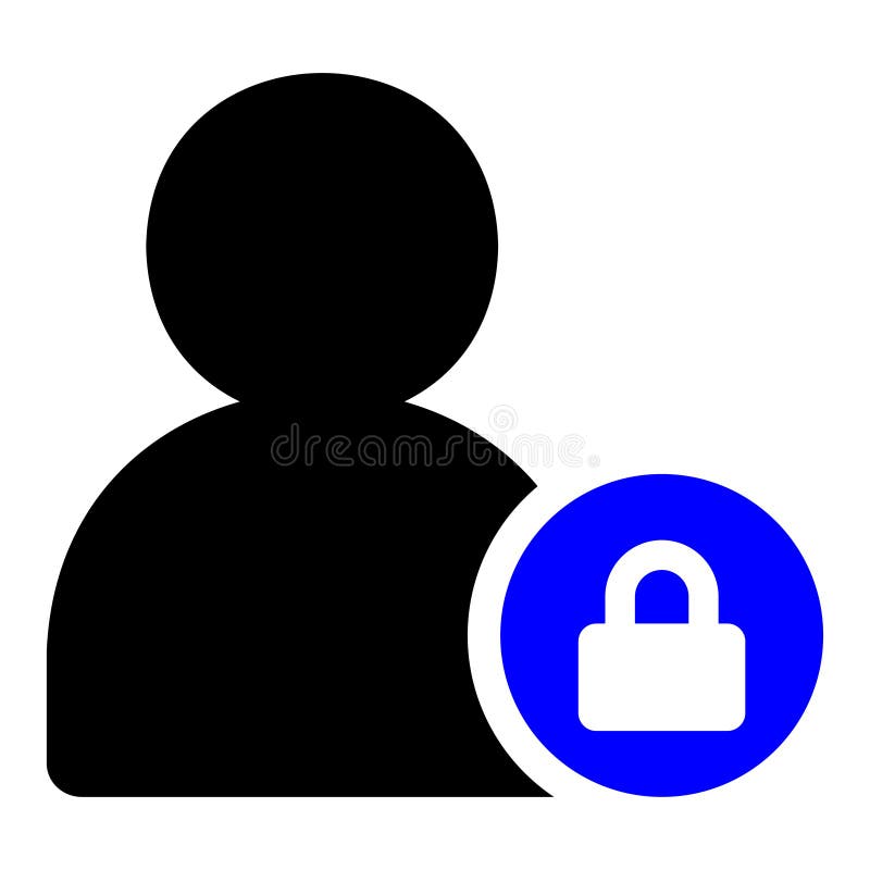 User Lock Icon stock vector. Illustration of male, businessman - 198910920