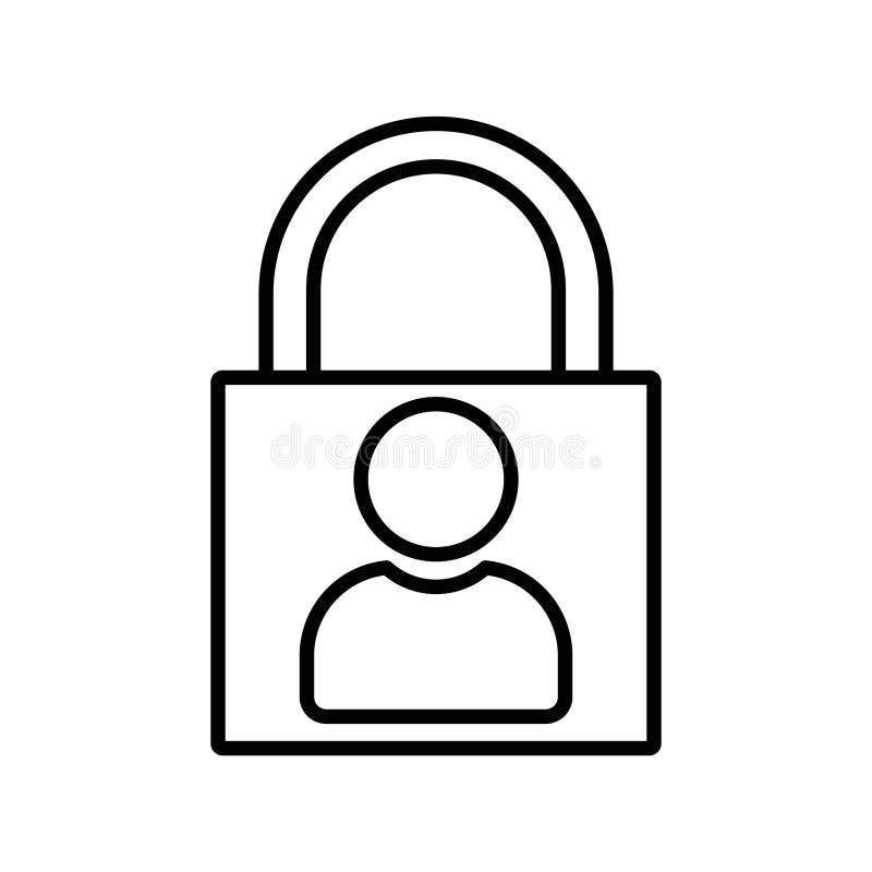 User Lock Icon Flat Logo Isolated Symbol Stock Illustration ...