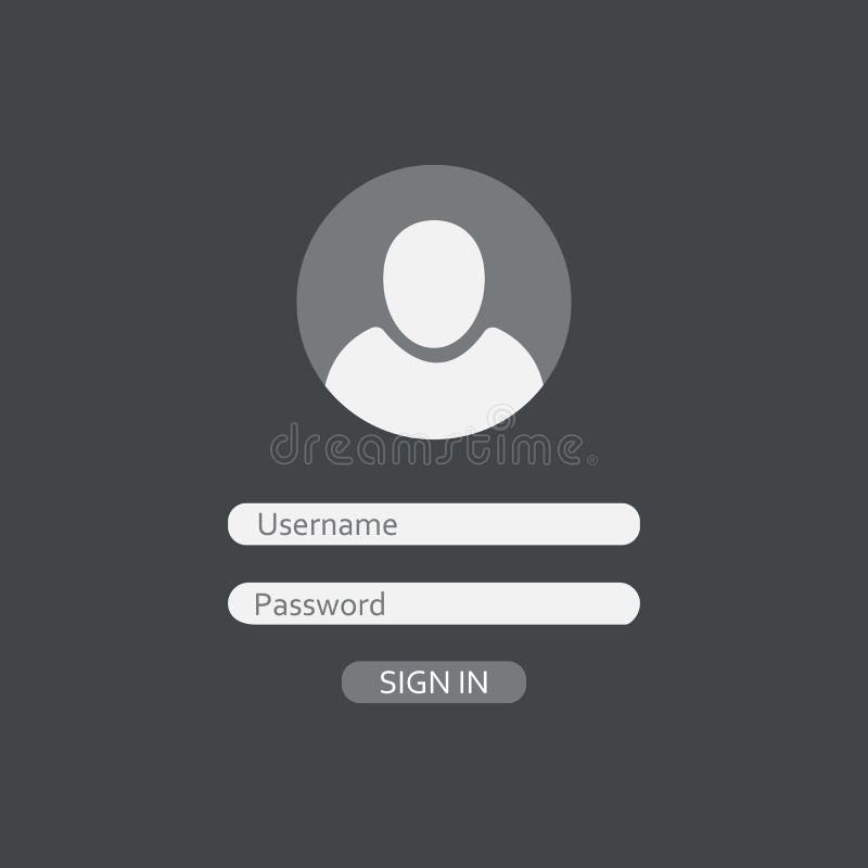 User Log in Form - Stock Vector Illustration Stock Illustration ...