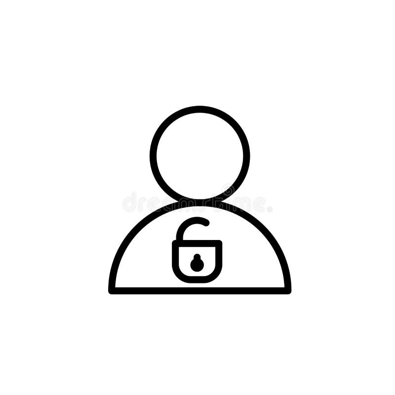 User Login or Authenticate Icon, Vector. Personal Protection Icon ...