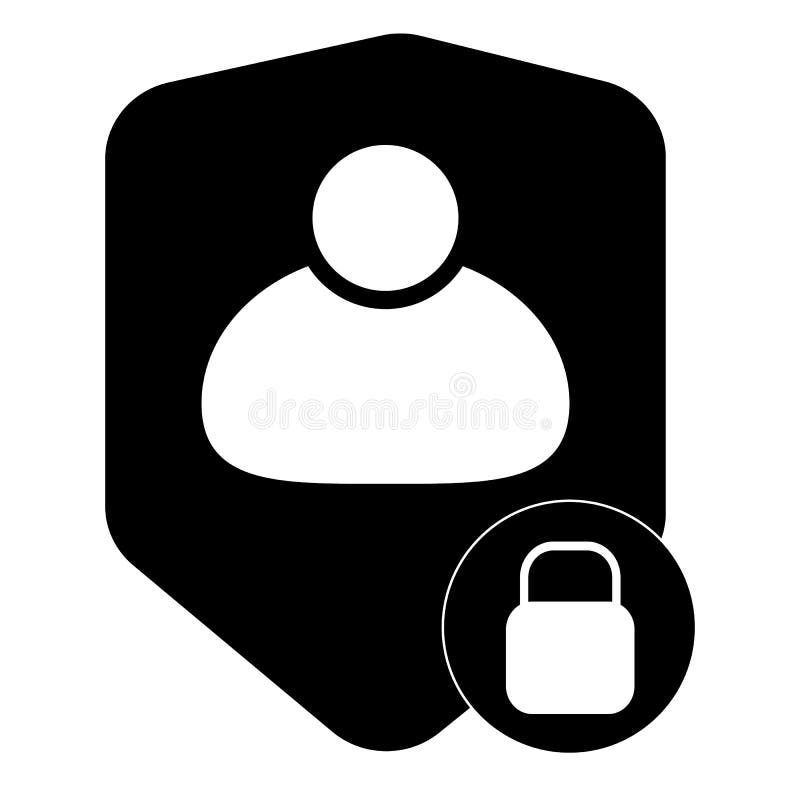 User Login or Authenticate Icon on White Background. User Protection ...
