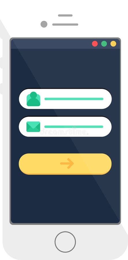 User Login Authentication Page of Website Stock Vector - Illustration ...
