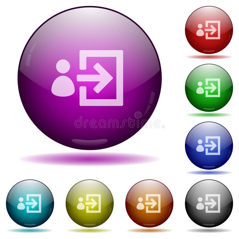Color login panel buttons stock illustration. Illustration of login ...
