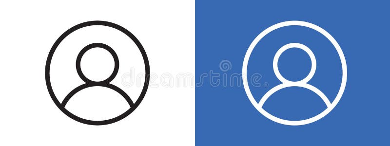 User Logo Sign Set Vector Outline Stock Vector - Illustration of ...