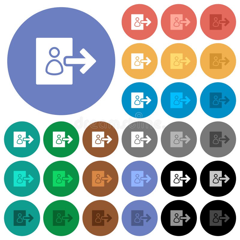 User Logout Alternate Round Flat Multi Colored Icons Stock Vector ...