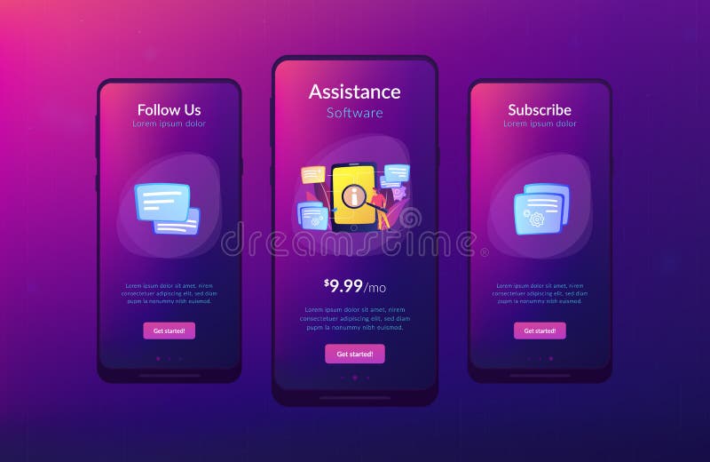 User Guide App Interface Template. Stock Vector - Illustration of info ...