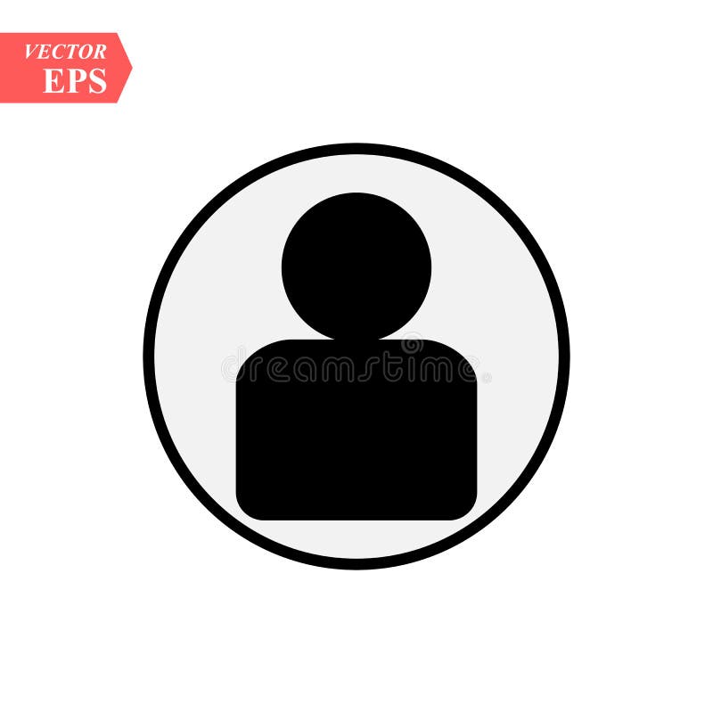 User Man Icon. Man Icon in Circle. Businessman Stock Illustration ...