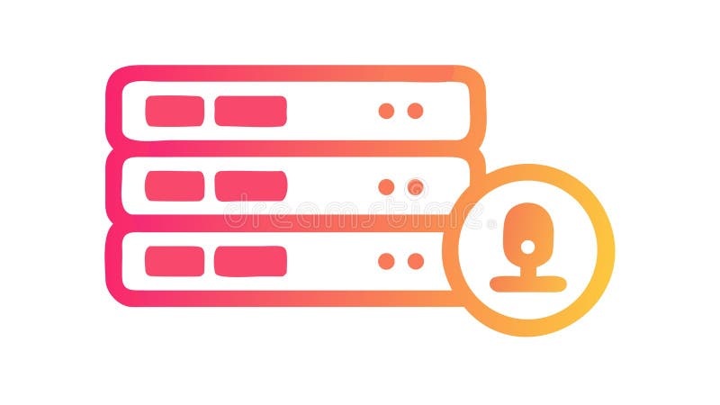 User Management Icon: Server Access and Administration, Vector Design ...