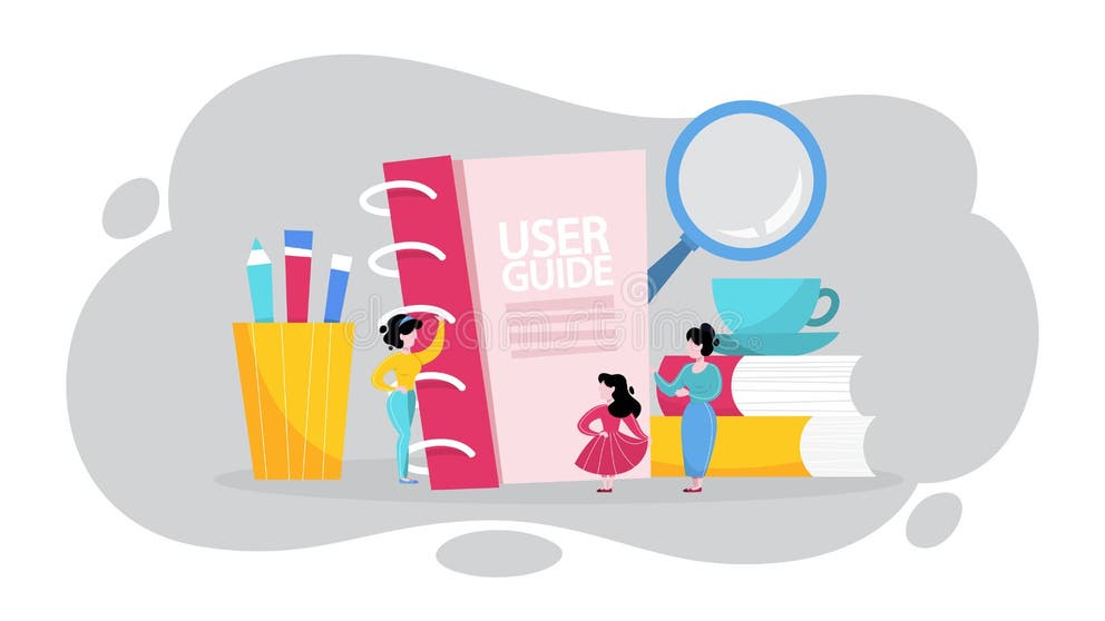 User Manual Concept. Guide Book or Instruction Stock Vector ...