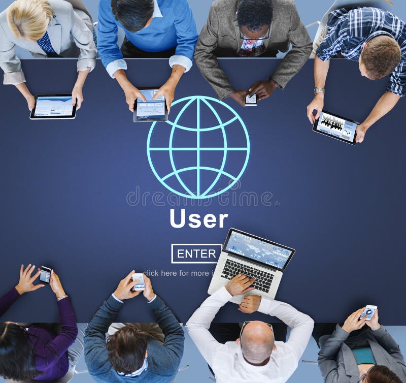 User Member System Usability Identity Password Concept Stock Photo ...