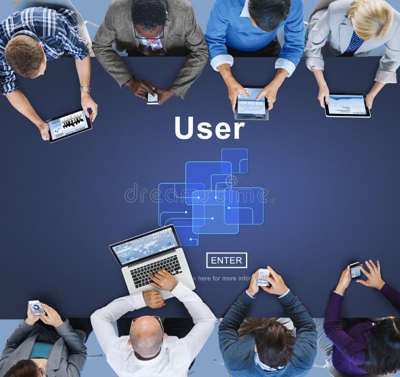User Member System Usability Identity Password Concept Stock Photo ...