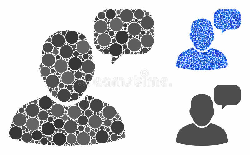 User Message Cloud Composition Icon of Spheric Items Stock Illustration ...