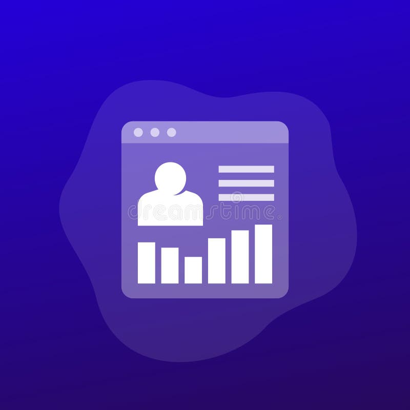 User Metrics Icon for Web and Apps, Vector Stock Illustration ...