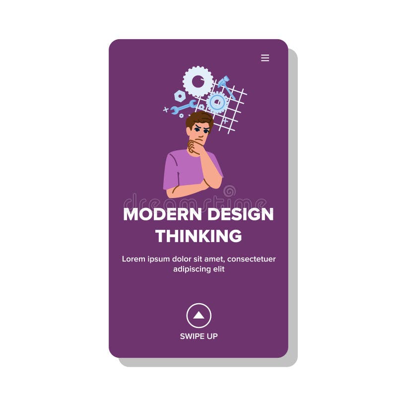 User Modern Design Thinking Vector Stock Vector - Illustration of ...