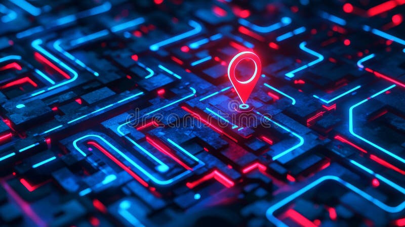 User Navigates through a 3D Maze with a Search Bar Hovering Above ...