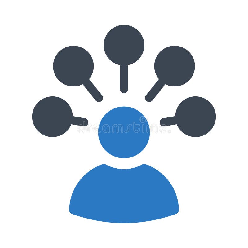 User Network Glyph Color Flat Vector Icon Stock Illustration ...