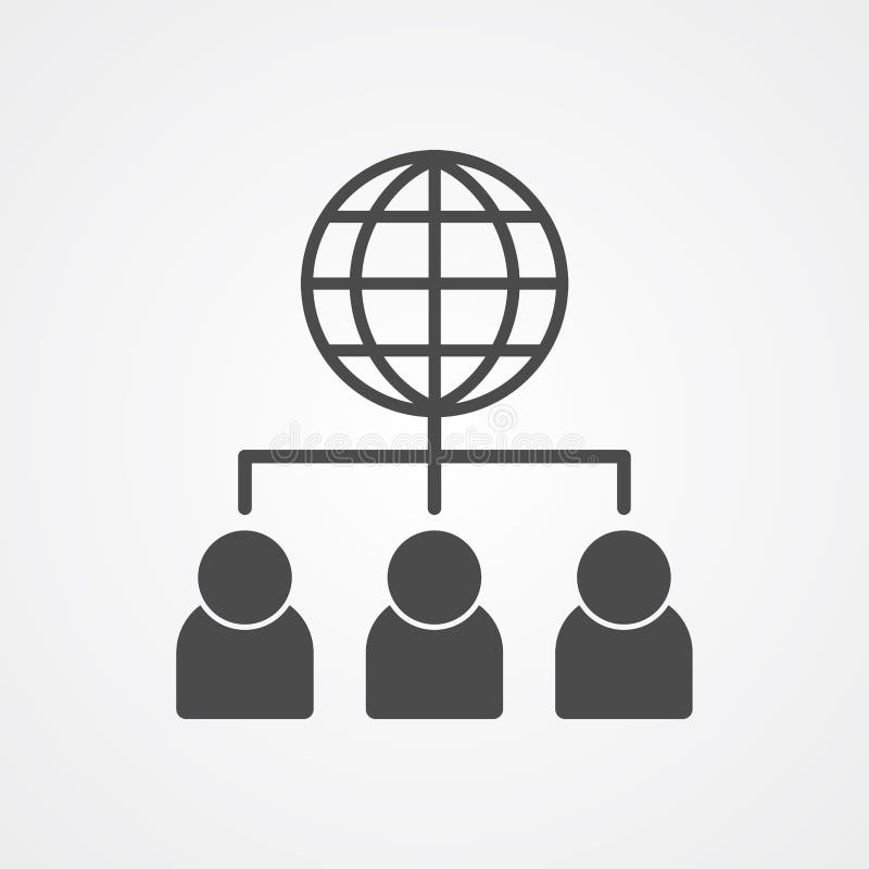 User Network Vector Icon Sign Symbol Stock Vector - Illustration of ...