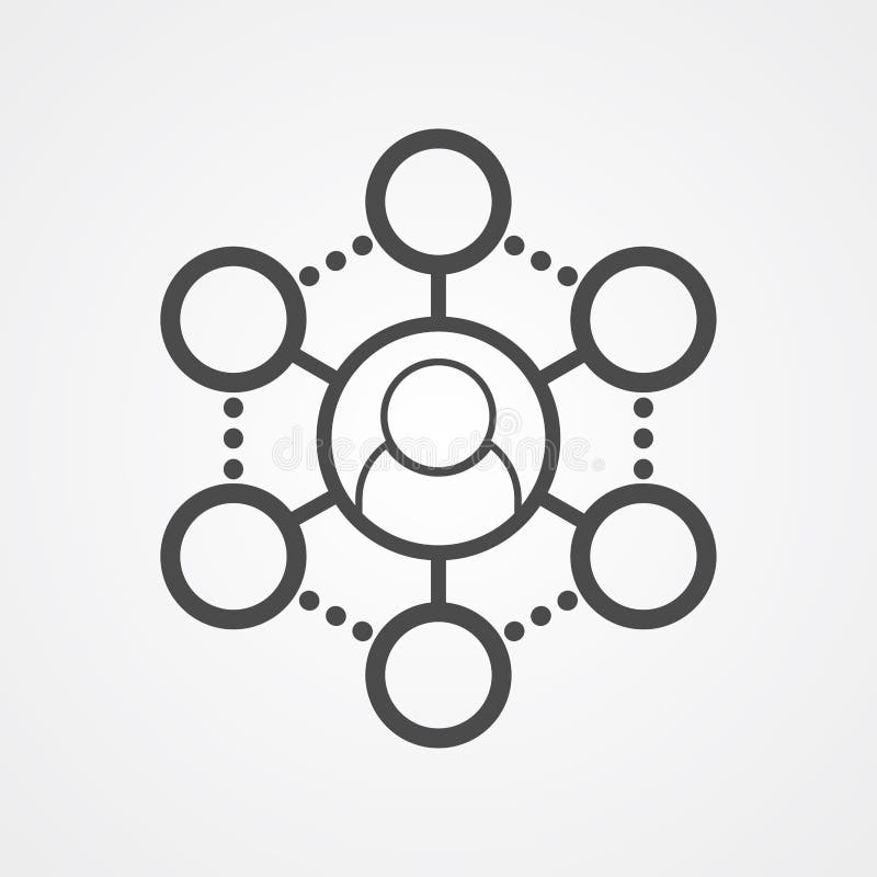 User Network Vector Icon Sign Symbol Stock Vector - Illustration of ...