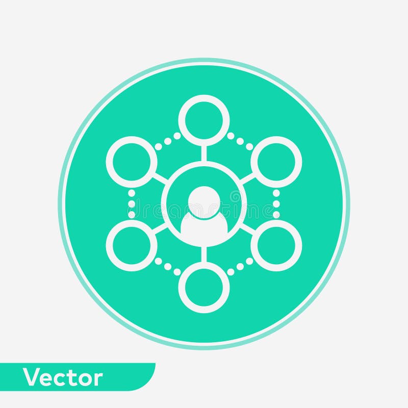 User Network Vector Icon Sign Symbol Stock Vector - Illustration of ...