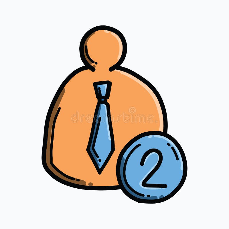 User Notification Color Vector Icon. Drawing Sketch Illustration Hand ...