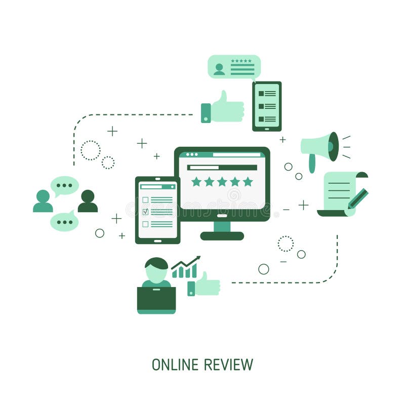 User Online Reviews Concept Stock Vector - Illustration of experience ...