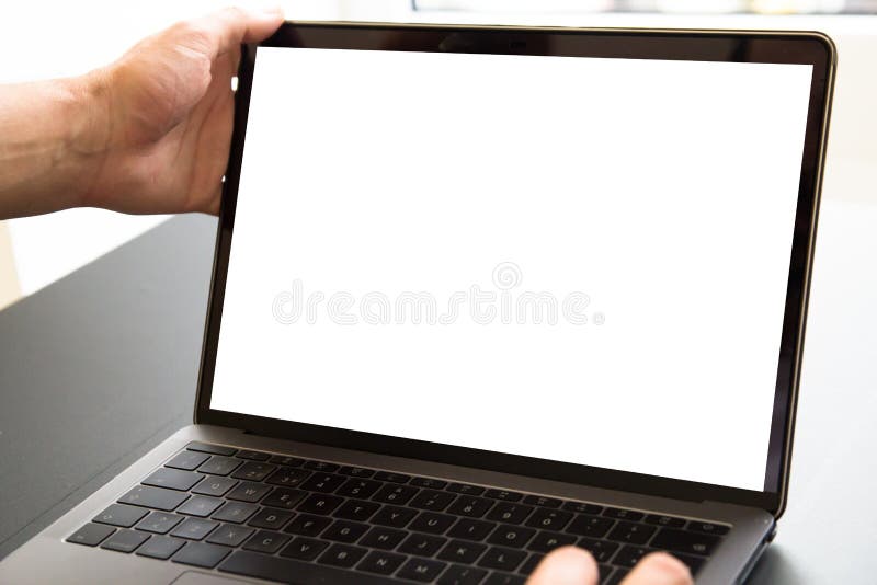 User opening laptop stock image. Image of keyboard, workplace - 162294677