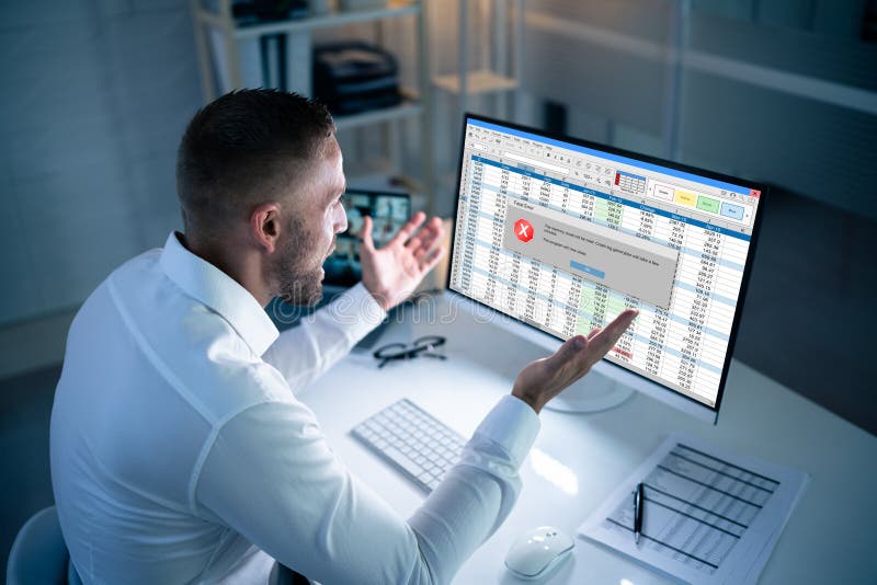 Man Using Desktop Bug Email Stock Photos - Free & Royalty-Free Stock ...