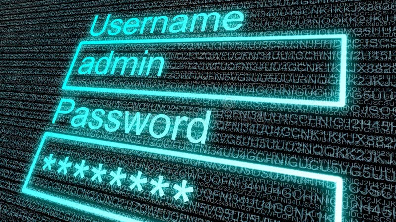 User Password Entry Closeup Stock Illustration - Illustration of ...