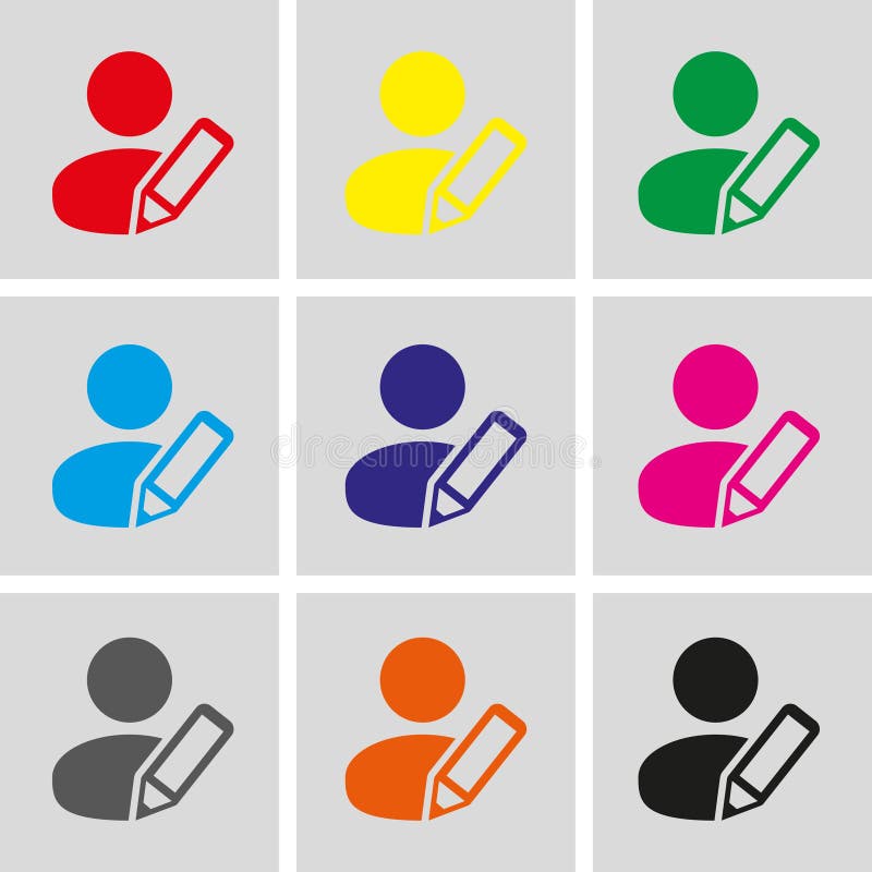 User Pen Icon Stock Vector Illustration Flat Design Stock Vector ...