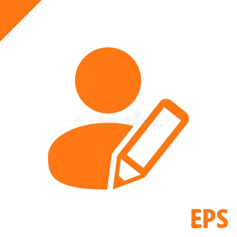 User Pen Icon Stock Vector Illustration Flat Design Stock Vector ...