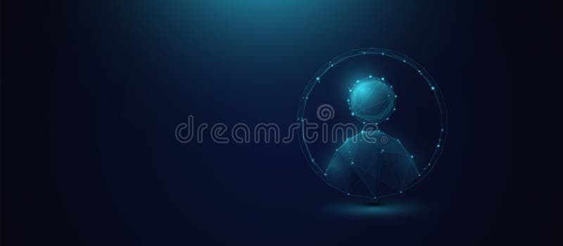 User, Person Icon. Low Polygonal and Wireframe Style Stock Vector ...