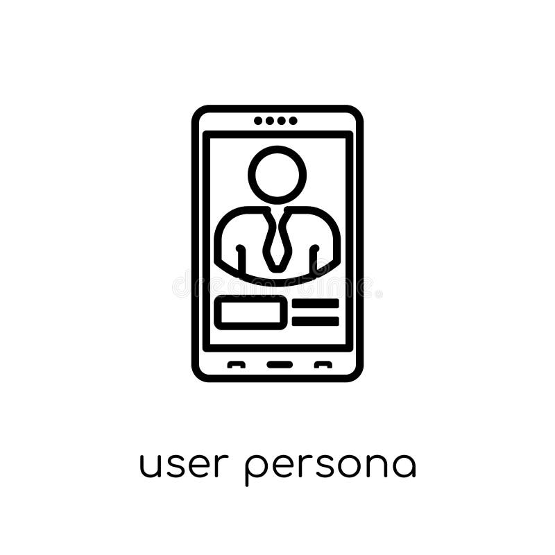 User Persona Icon. Trendy Modern Flat Linear Vector User Persona Stock ...