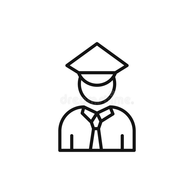 User Pilot Icon Isolated on White Background Stock Vector ...