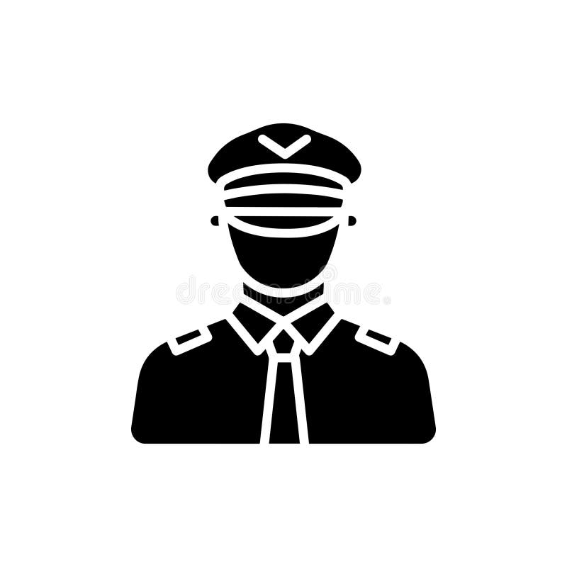 User Pilot Icon Isolated on White Background Stock Illustration ...