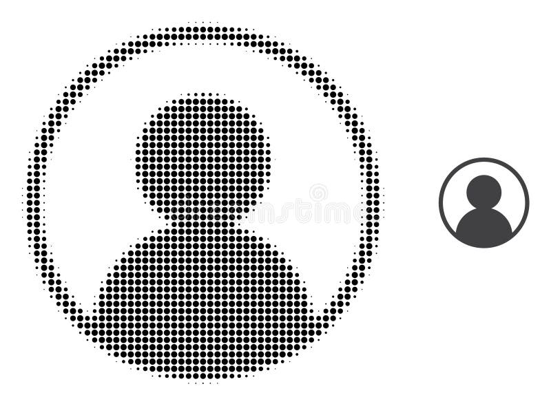 User Portrait Halftone Dot Icon Stock Vector - Illustration of pixel ...