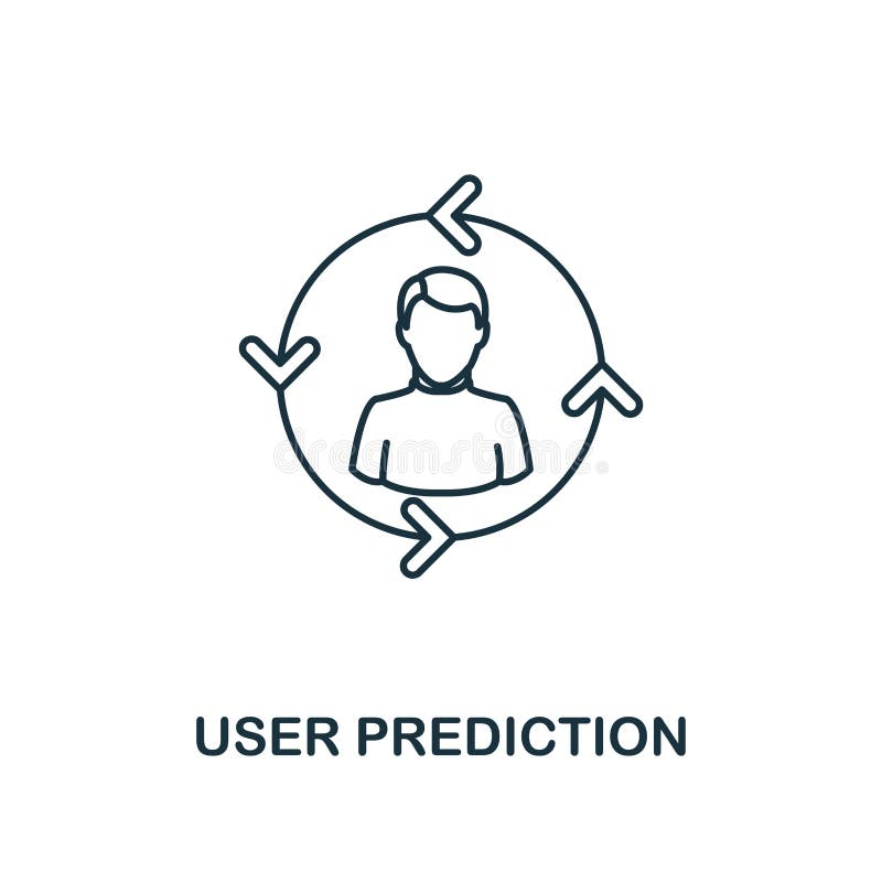 Prediction Icon. Line Style Element from Data Organization Collection ... Prediction Icon. Line Style Element from Data Organization Collection ...