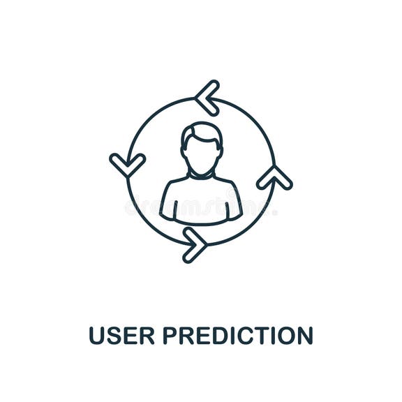 User Prediction Outline Icon. Thin Line Style from Big Data Icons ...