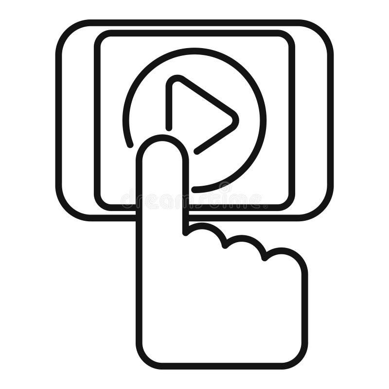 Finger Pressing Play Stock Illustrations – 154 Finger Pressing Play ...